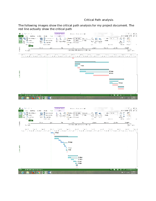 (DOC) Critical Path analysis