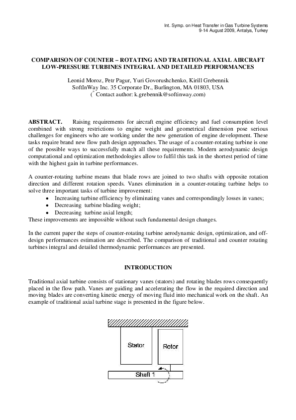 (PDF) COMPARISON OF COUNTER ROTATING AND TRADITIONAL AXIAL AIRCRAFT LOW ...