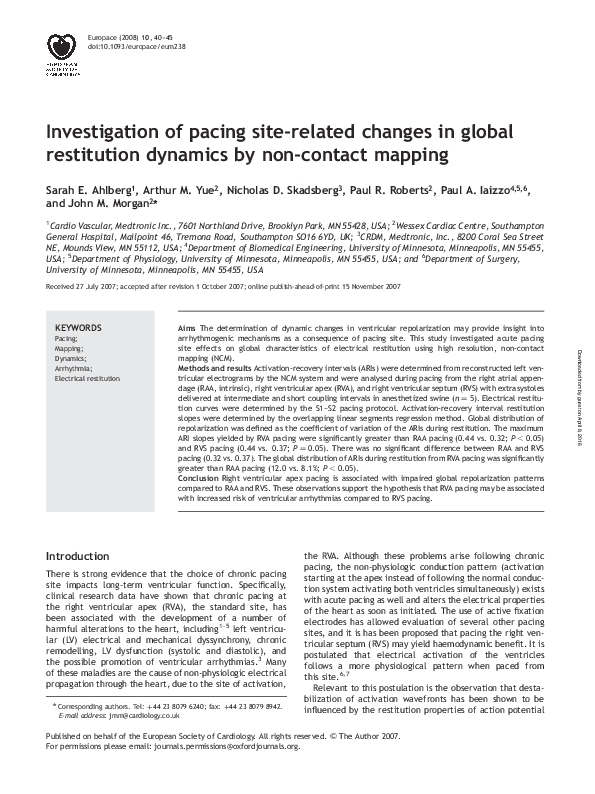 (PDF) Investigation of pacing site-related changes in global ...