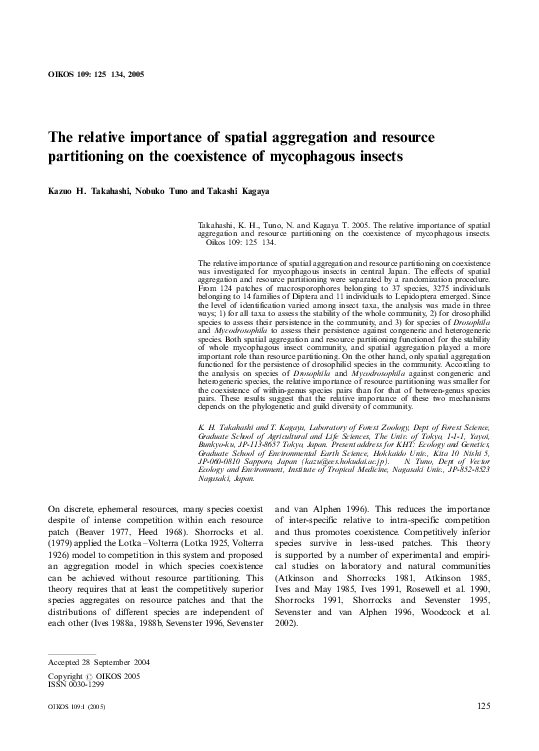 (PDF) The relative importance of spatial aggregation and resource ...