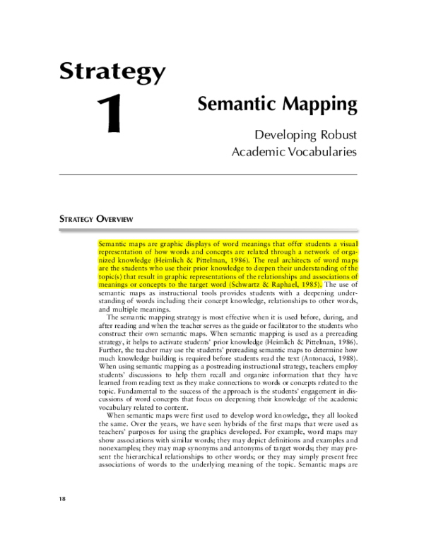 (PDF) STRATEGY OVERVIEW 1 Semantic Mapping Developing Robust Academic ...