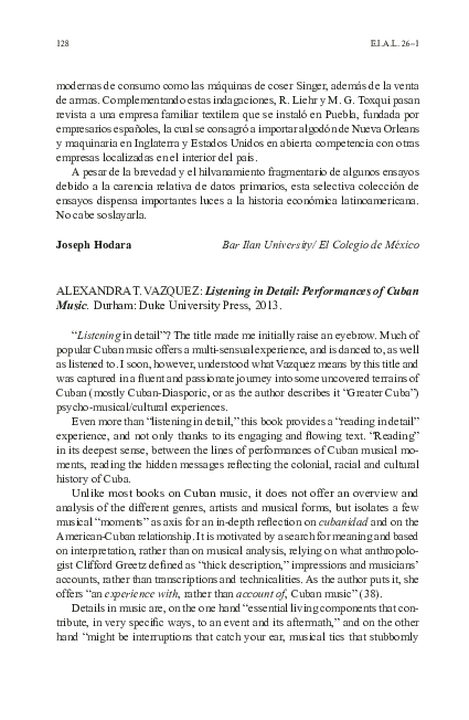 (PDF) Book review: ALEXANDRA T. VAZQUEZ: Listening in Detail ...