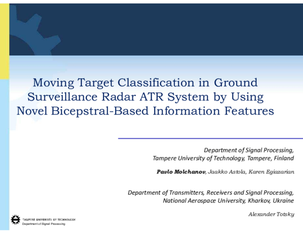 (PDF) Moving target classification in ground surveillance radar ATR system by using novel ...