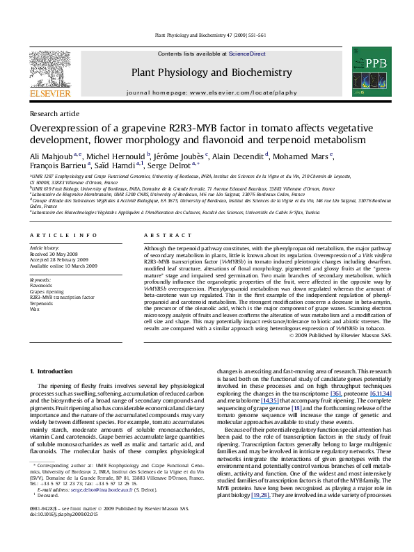 (PDF) Production of the phytoalexins trans- resveratrol and delta ...