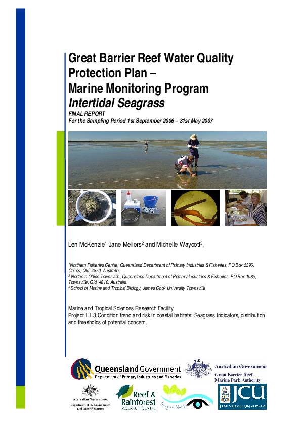 (PDF) Great Barrier Reef Water Quality Protection Plan–Marine ...