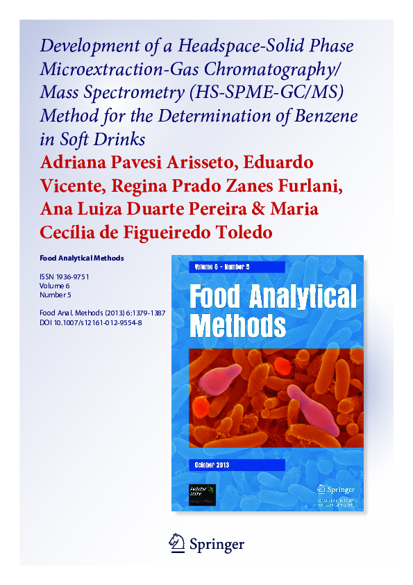 (PDF) Development of a headspace solid-phase microextraction method combined with gas ...