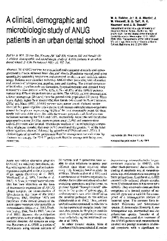 (PDF) A clinical, demographic and microbiologic study of ANUG patients ...