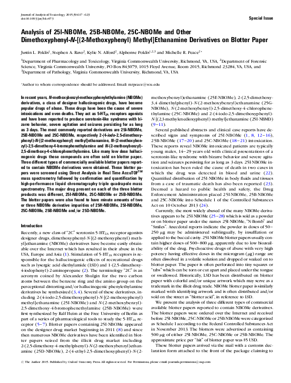 (PDF) Analysis of 25I-NBOMe, 25B-NBOMe, 25C-NBOMe and Other ...