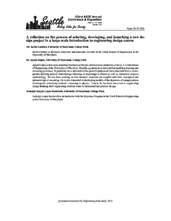 (PDF) A Reflection on the Process of Selecting, Developing, and ...