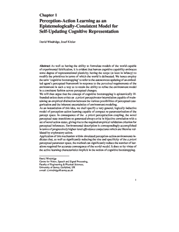 (PDF) Perception-Action Learning as an Epistemologically-Consistent Model for Self-Updating ...
