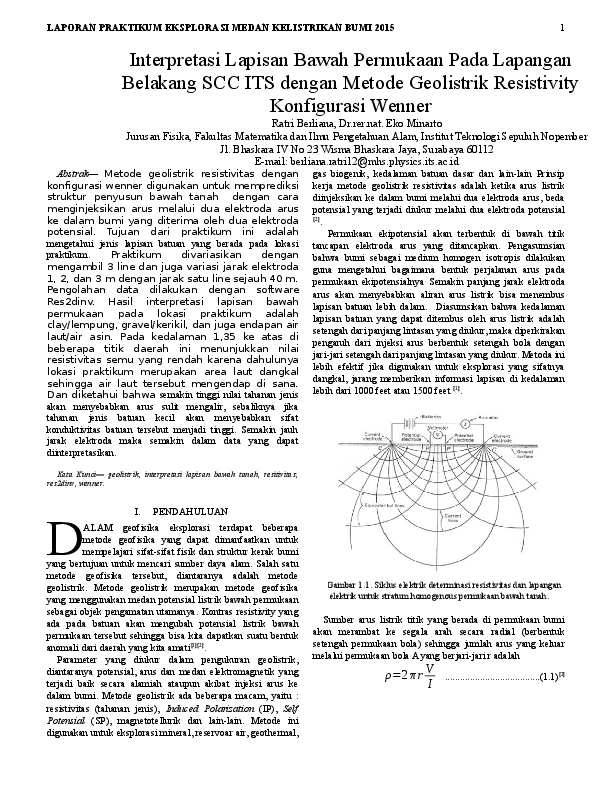 (DOC) Interpretasi Lapisan Bawah Permukaan Pada Lapangan Belakang SCC ...