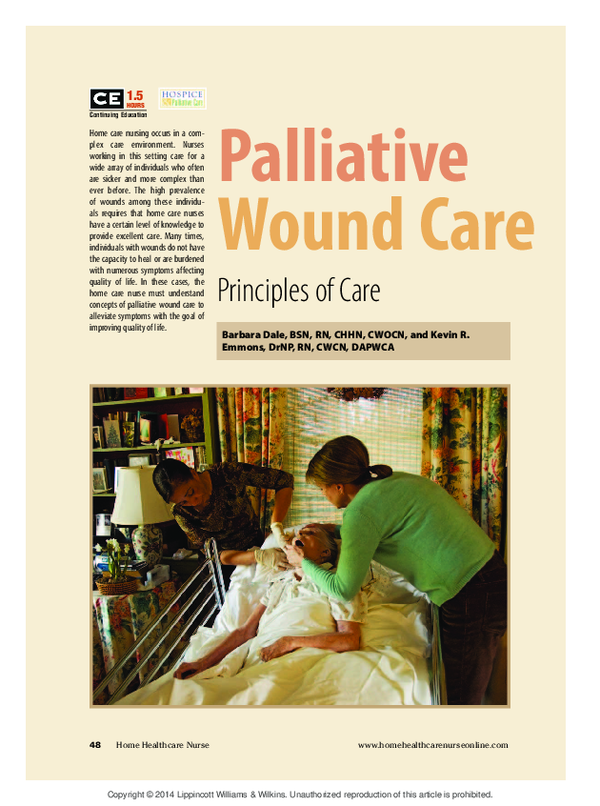 (PDF) Palliative Wound Care | Barbara Dale RN CHHN CWOCN COS-C ...