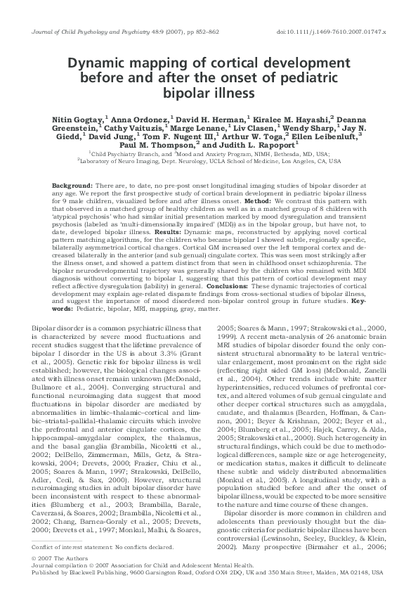 (PDF) Dynamic mapping of cortical development before and after the ...