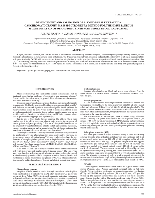 (PDF) Development and validation of a solid-phase extraction gas chromatography–mass ...