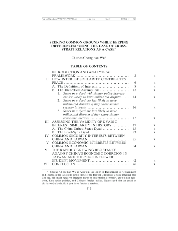(PDF) Seeking Common Ground While Keeping Differences-Using the Case of ...
