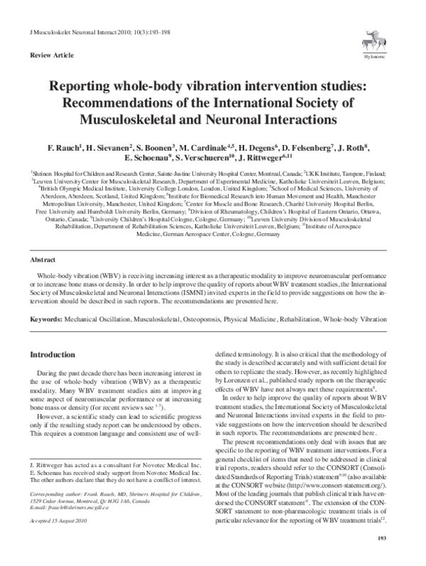(PDF) Reporting whole-body vibration intervention studies ...
