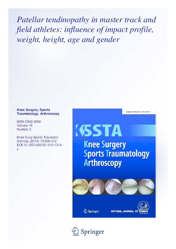(PDF) Patellar tendinopathy in master track and field athletes ...