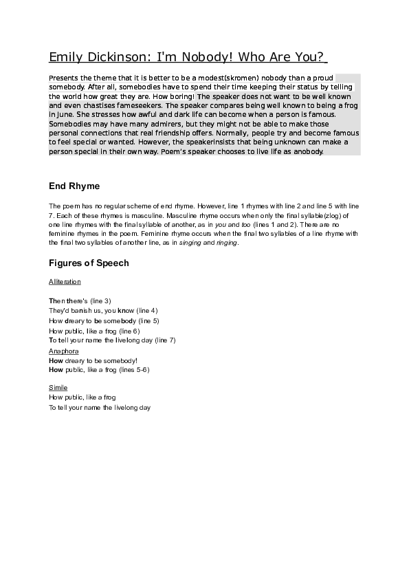 (DOC) Emily Dickinson