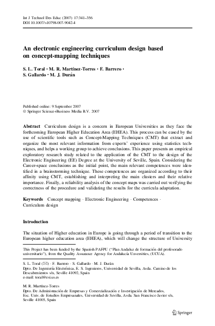 (PDF) An electronic engineering curriculum design based on concept ...