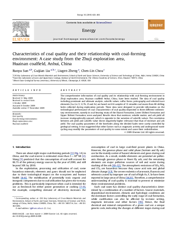 (PDF) Characteristics of coal quality and their relationship with coal ...