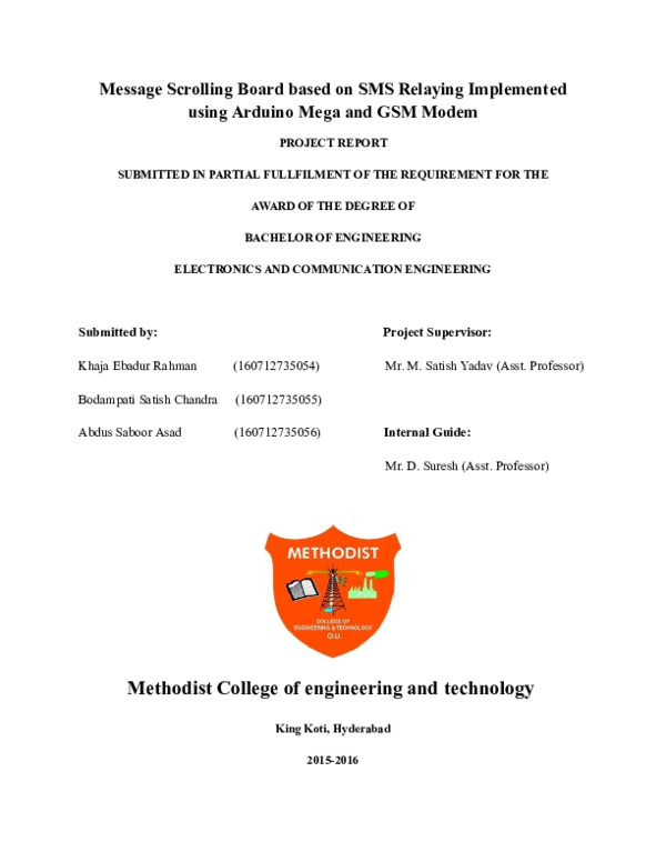 (DOC) Message Scrolling Board based on SMS Relaying Implemented using Arduino Mega and GSM Modem ...