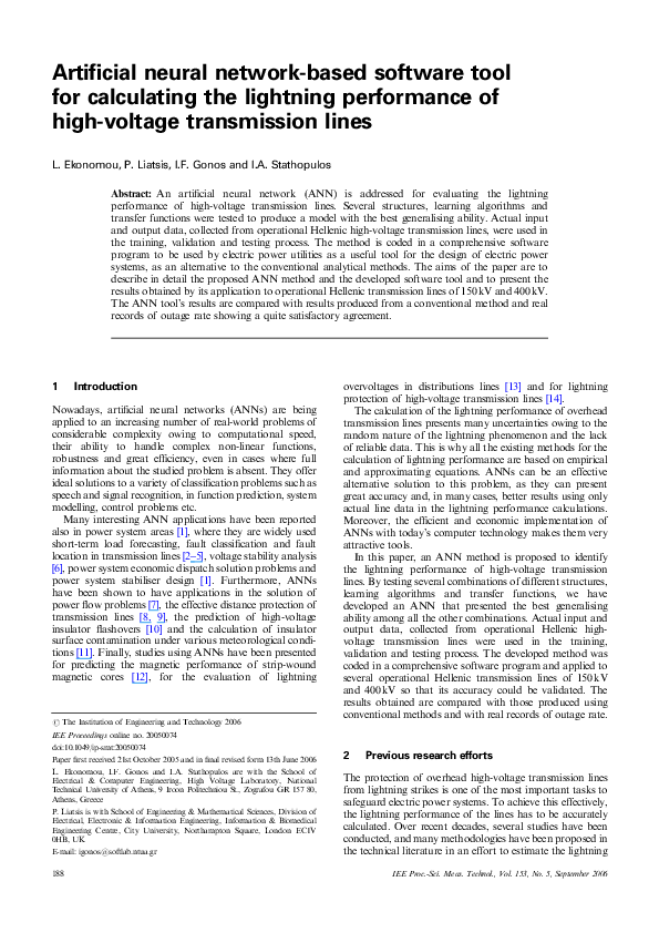 Pdf Artificial Neural Network Based Software Tool For Calculating The
