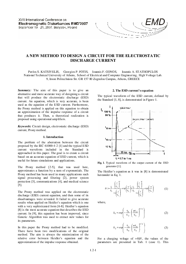 (PDF) A new method to design a circuit for the electrostatic discharge ...