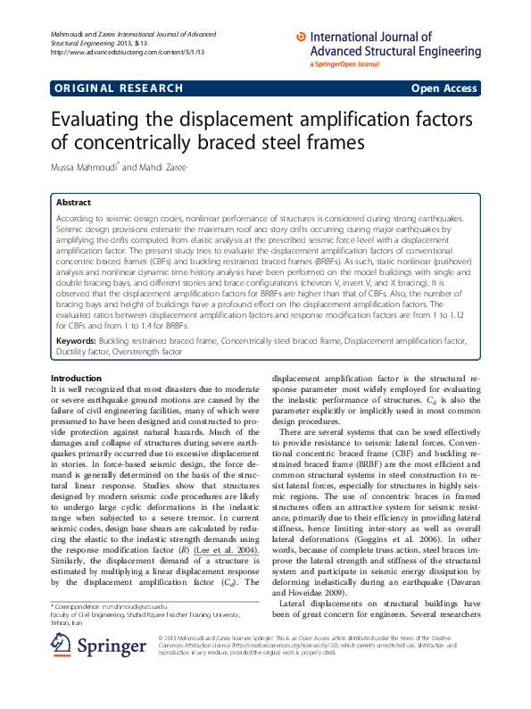 (PDF) Evaluating the displacement amplification factors of ...