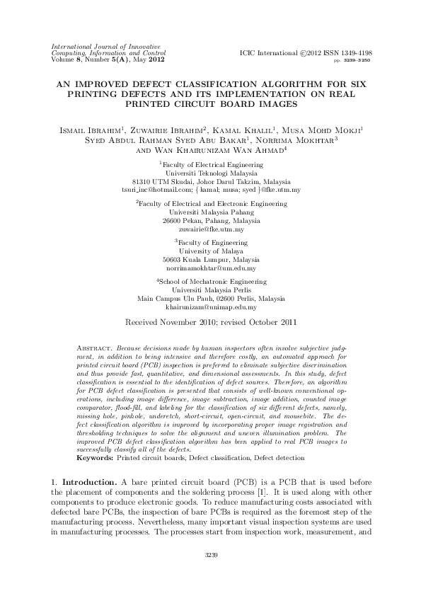 (PDF) An Improved Defect Classification Algorithm for Six Printing Defects and Its ...