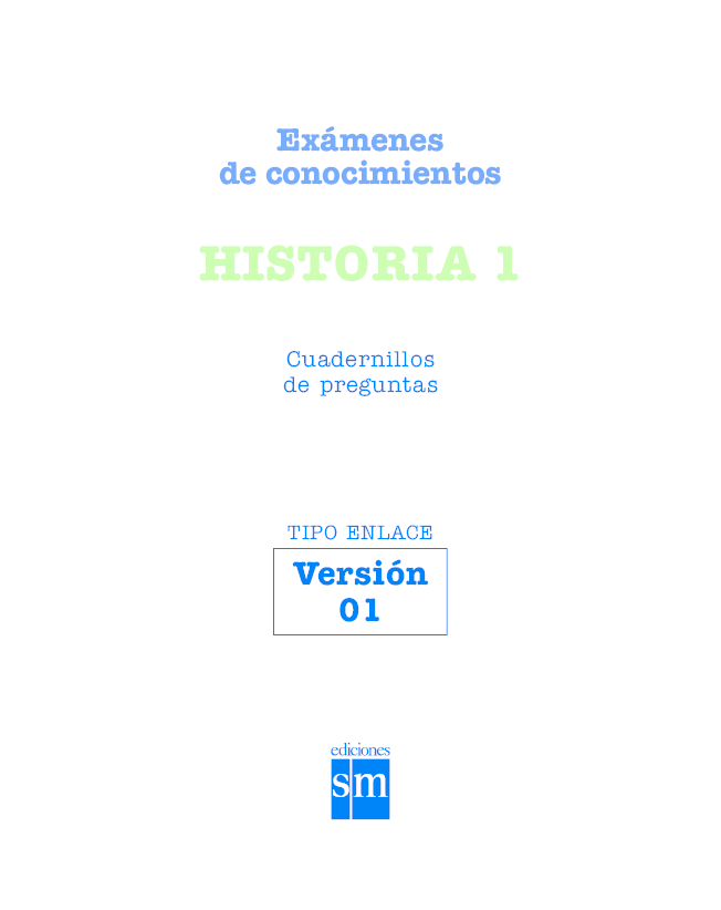 (PDF) Exámenes de conocimientos HISTORIA 1