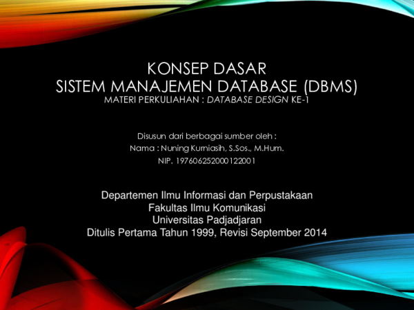 (PDF) KONSEP DASAR SISTEM MANAJEMEN DATABASE (DBMS