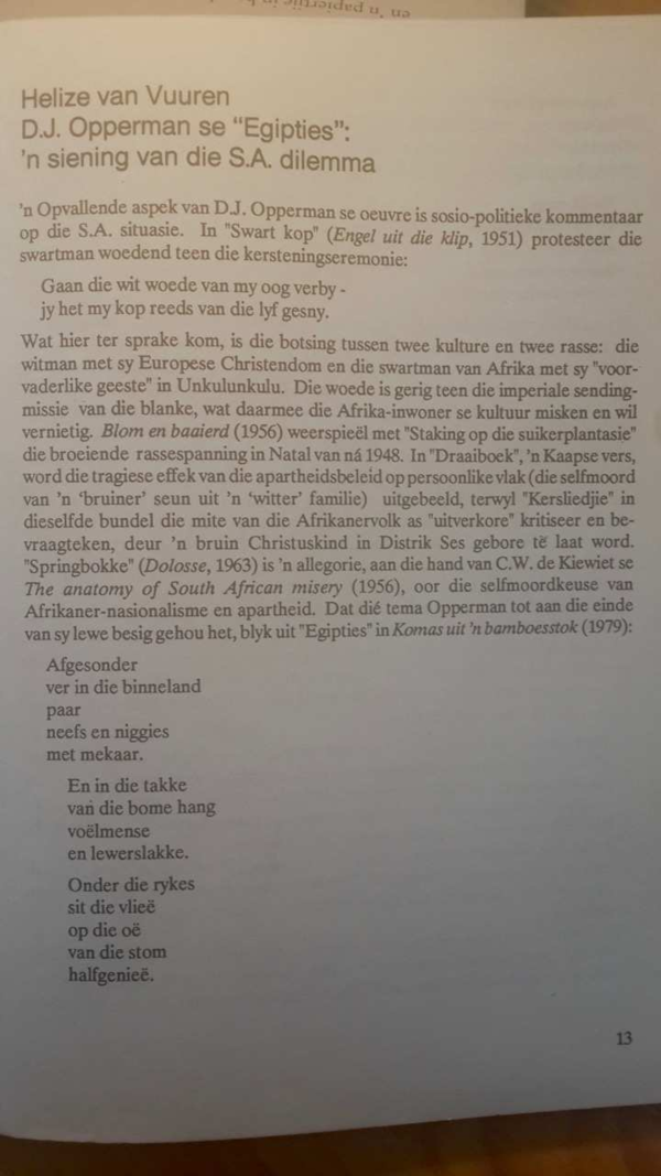 (PDF) DJ Opperman se "Egipties" (uit Komas uit 'n bamboestok, 1979)