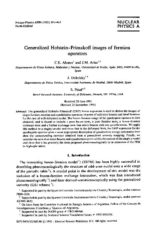 (PDF) Generalized Holstein-Primakoff images of fermion operators