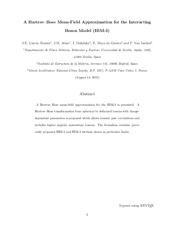(PDF) Hartree-Bose mean-field approximation for the interacting boson ...
