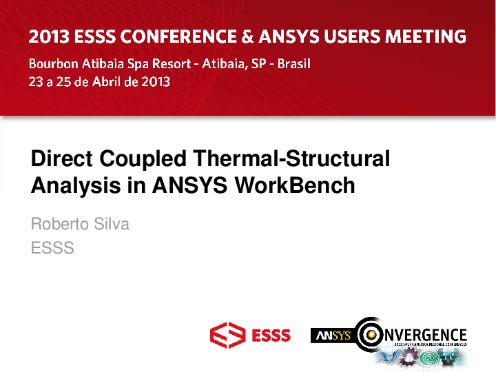 (PDF) Direct Coupled Thermal-Structural Analysis in ANSYS WorkBench (PDF) Direct Coupled Thermal-Structural Analysis in ANSYS WorkBench