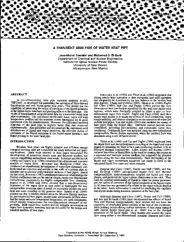 (PDF) Transient performance of an inclined water heat pipe with a ...