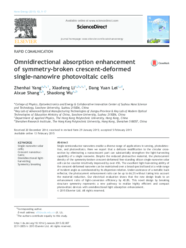 (PDF) Omnidirectional absorption enhancement of symmetry-broken ...
