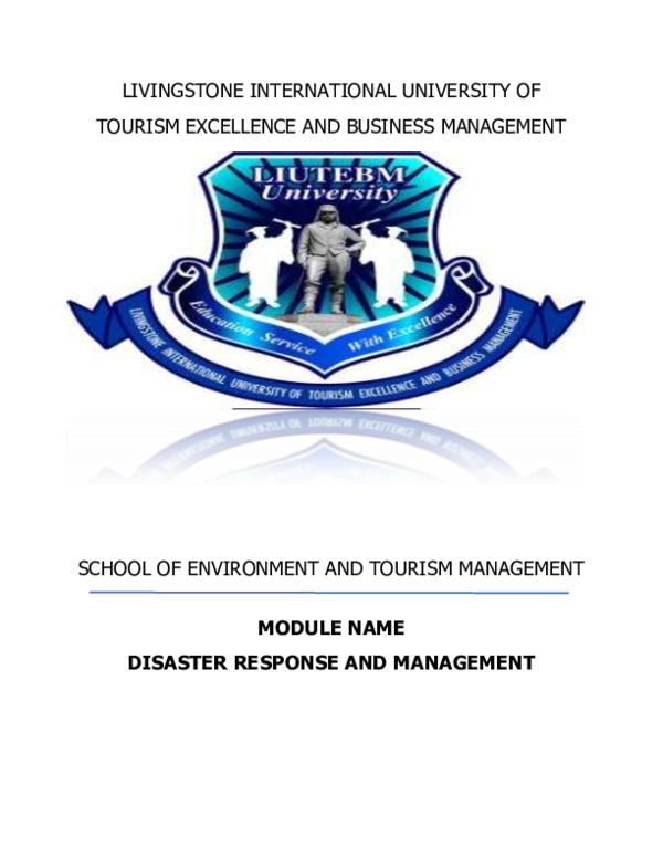 (PDF) TOURISM EXCELLENCE AND BUSINESS MANAGEMENT SCHOOL OF ENVIRONMENT ...