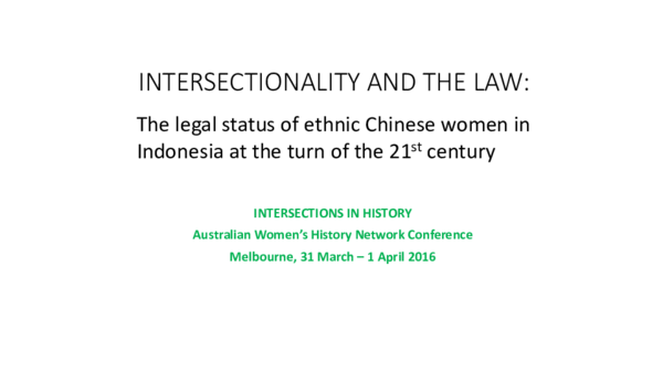 (PDF) Intersectionality and the Law: The Legal Status of Ethnic Chinese ...