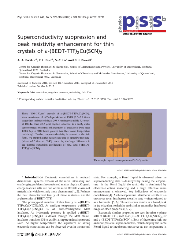 (PDF) Superconductivity suppression and peak resistivity enhancement ...