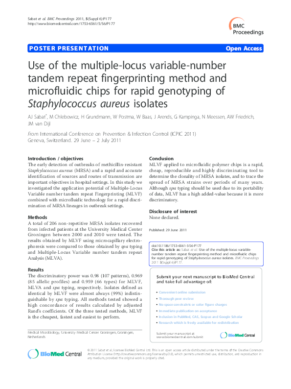(PDF) Use of multiple-locus variable number tandem repeat analysis and phage typing for ...