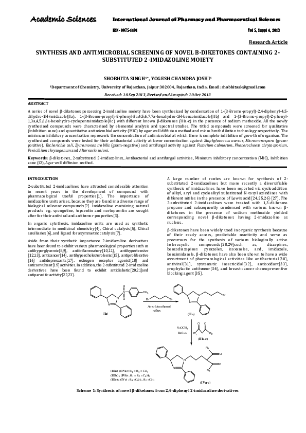 (PDF) SYNTHESIS AND ANTIMICROBIAL SCREENING OF NOVEL HETEROCYCLIC ...
