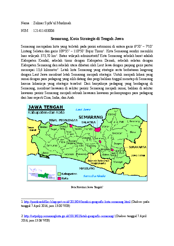 Doc Semarang Kota Strategis Di Tengah Jawa