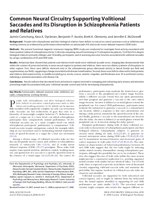 (PDF) Basal Ganglia-Thalamocortical Circuitry Disruptions in ...