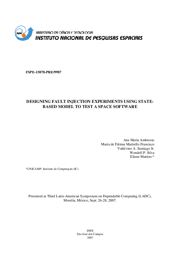 (PDF) Designing Fault Injection Experiments Using State-Based Model to ... (PDF) Designing Fault Injection Experiments Using State-Based Model to ...