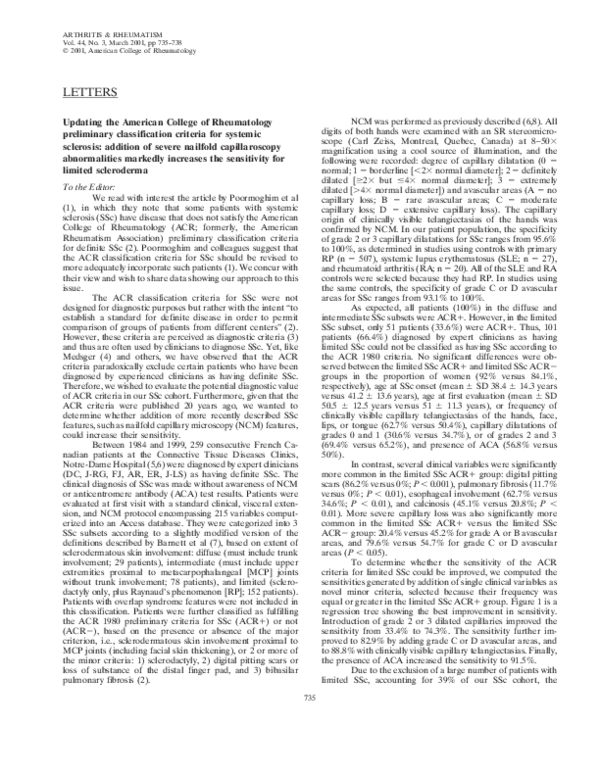 (PDF) Updating the American College of Rheumatology preliminary ...