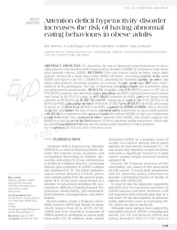 (PDF) [Attention-deficit/hyperactivity disorder in childhood/adolescence and impairments ...