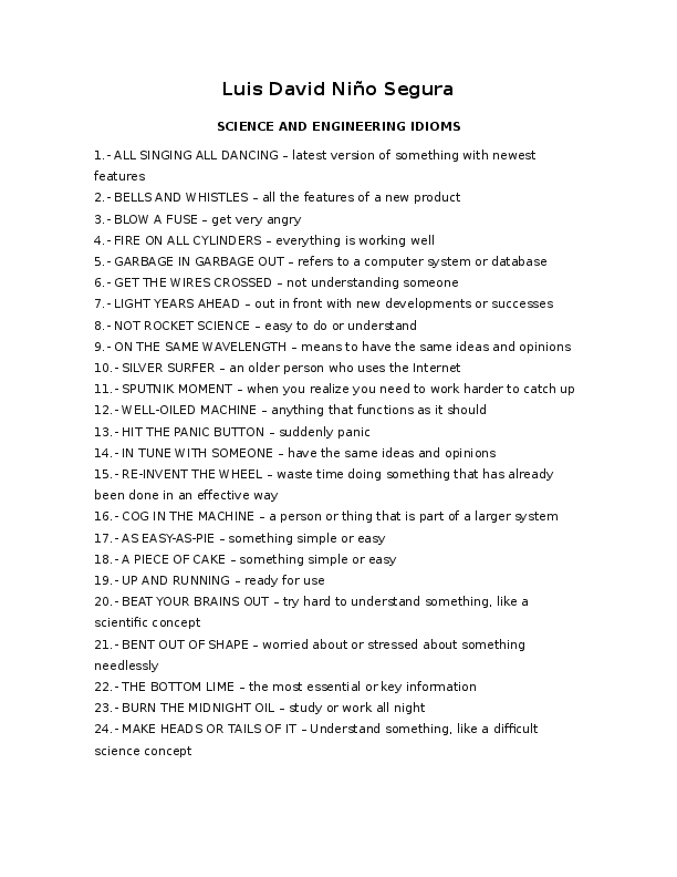 (DOC) SCIENCE AND ENGINEERING IDIOMS | Juan Daniel Martinez Mata ...