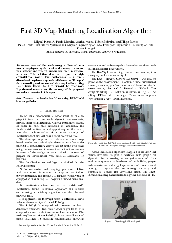 (PDF) Fast 3D Map Matching Localisation Algorithm