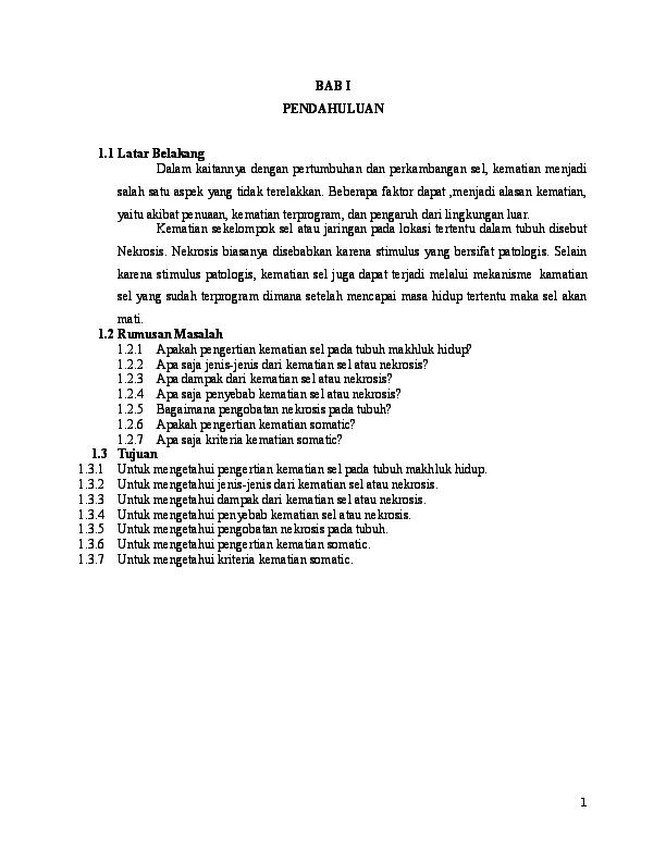 Doc Bab I Kematian Sel Dan Kematian Somatik